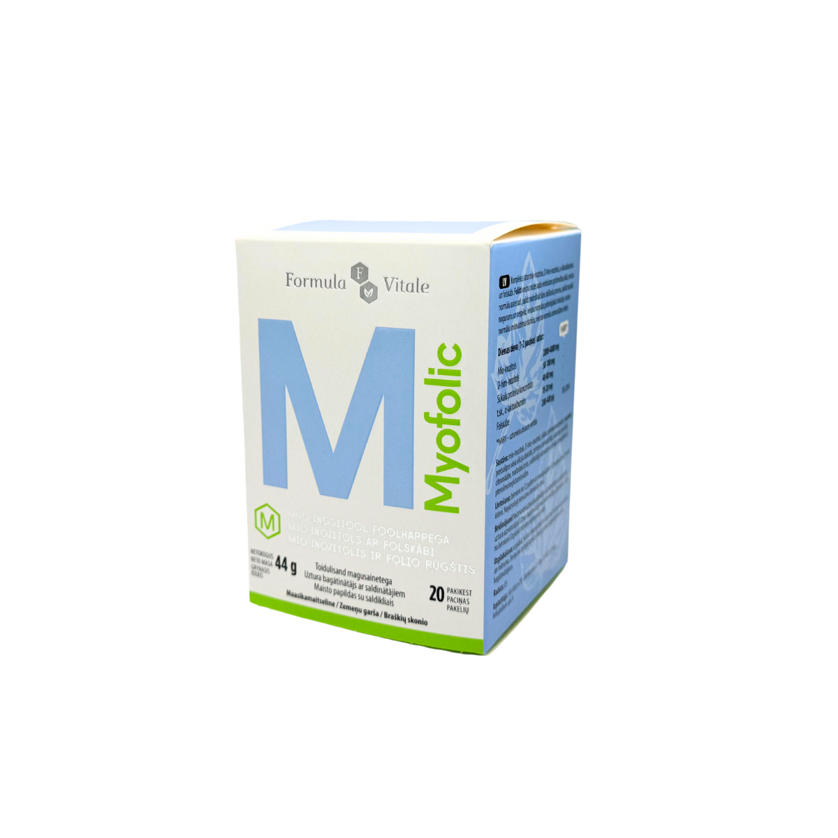 MYOFOLIC su mio-inozitoliu ir D-chiro-inozitoliu (40:1), N20 paketėlių ...
